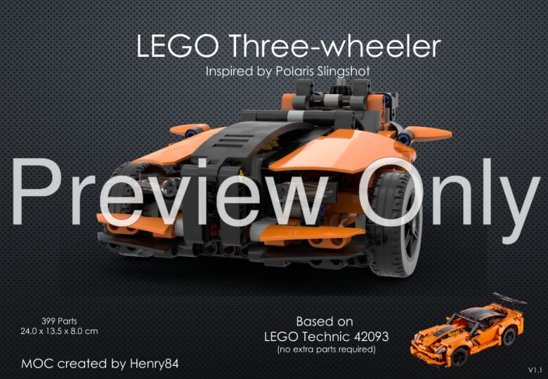 LEGO MOC Three-wheeler (based on Polaris Slingshot) by Henry84 ...