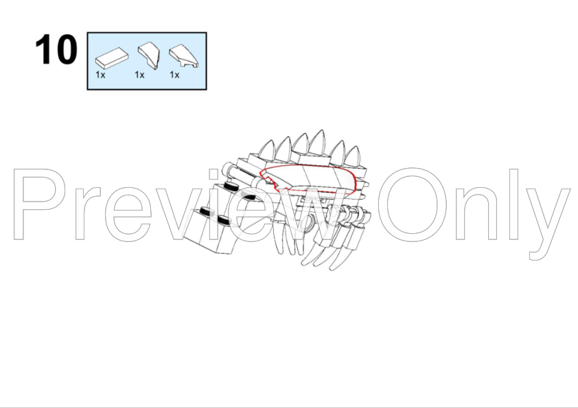 LEGO MOC Carnotaurus Fossil by Spinobreaker | Rebrickable - Build with LEGO