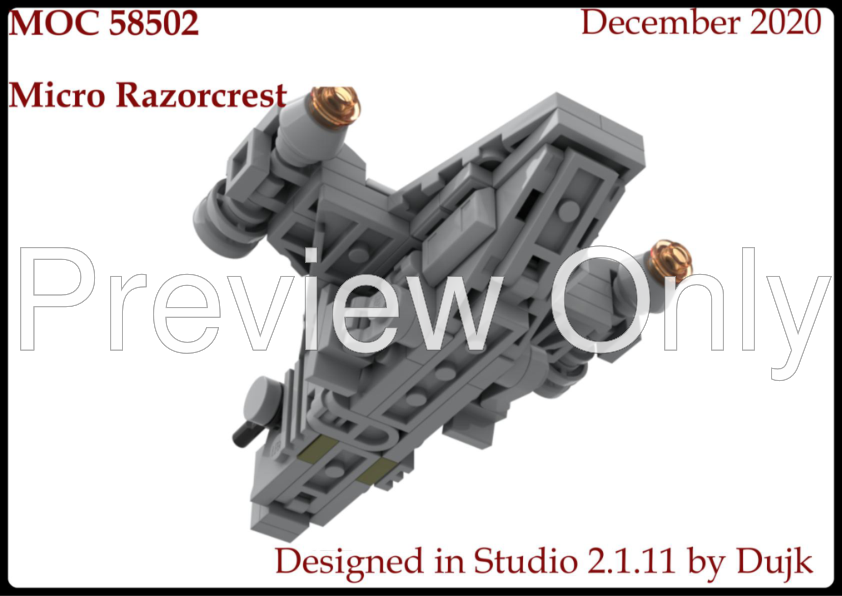 LEGO MOC Micro Razorcrest by Dujk | Rebrickable - Build with LEGO