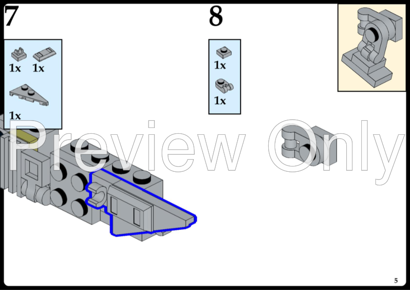 LEGO MOC Micro Razorcrest by Dujk | Rebrickable - Build with LEGO