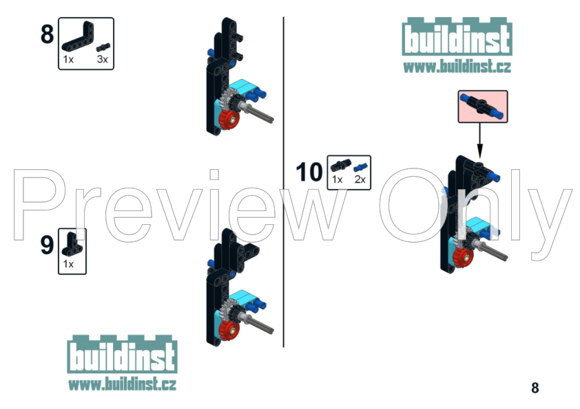 Lego Moc 42106 Pullback Helicopter By Tomik Rebrickable Build With