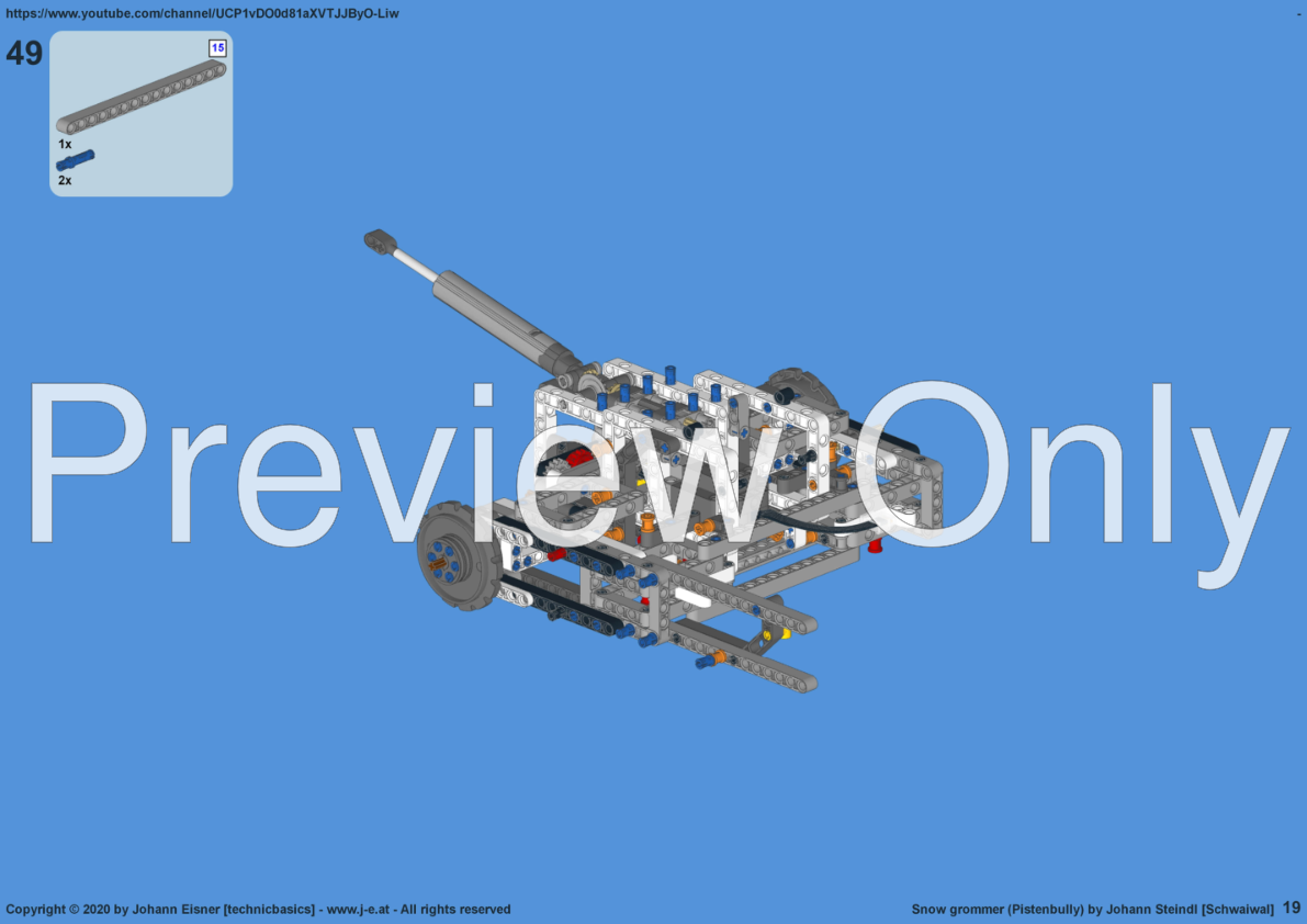 LEGO MOC Snow groomer (Pistenbully) - 42100 B-model with additional ...