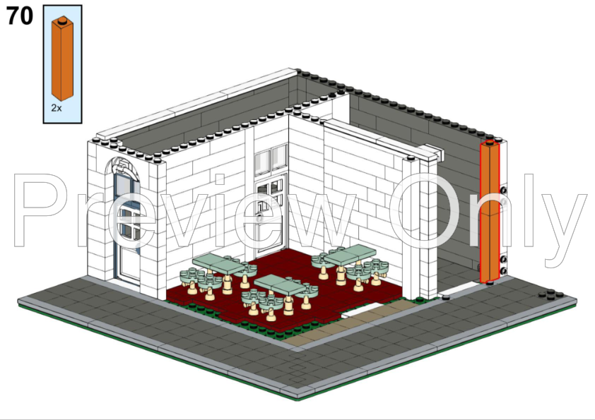 LEGO MOC Modular Restaurant by MOC_Expert | Rebrickable - Build with LEGO