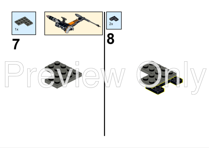 LEGO MOC 75102 Poe Dameron's x wing T70 Accurate s-foils mod by SFH ...