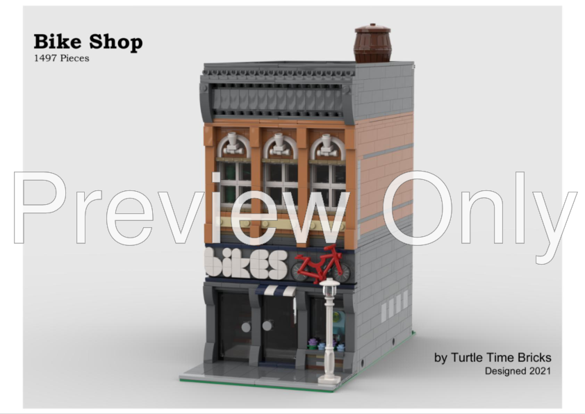LEGO MOC Bike Shop by Turtle Time Bricks | Rebrickable - Build with LEGO