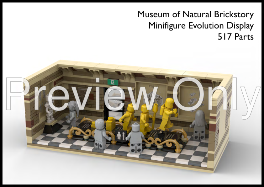 LEGO MOC Minifigure Evolution Display by Jeffy-O | Rebrickable - Build ...
