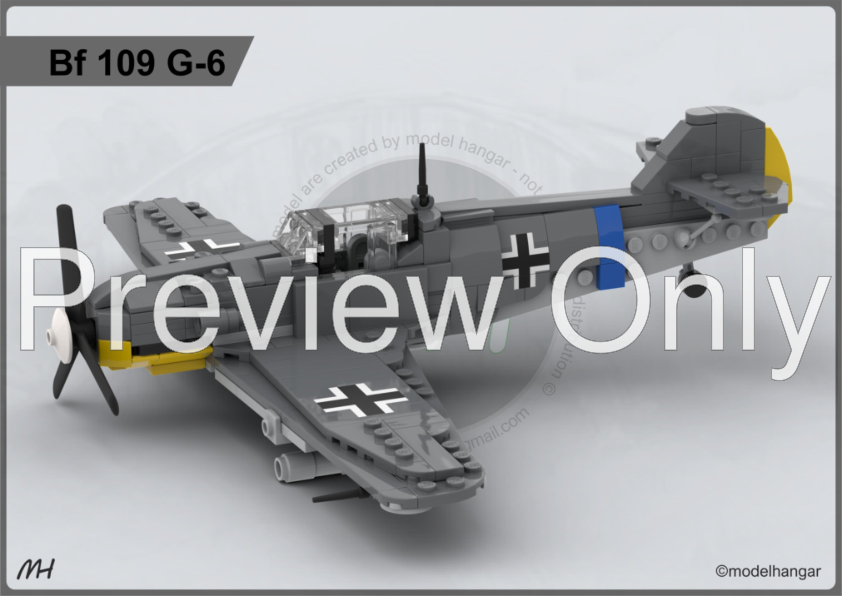LEGO MOC Messerschmitt Bf 109 G-6 by model hangar | Rebrickable - Build with LEGO