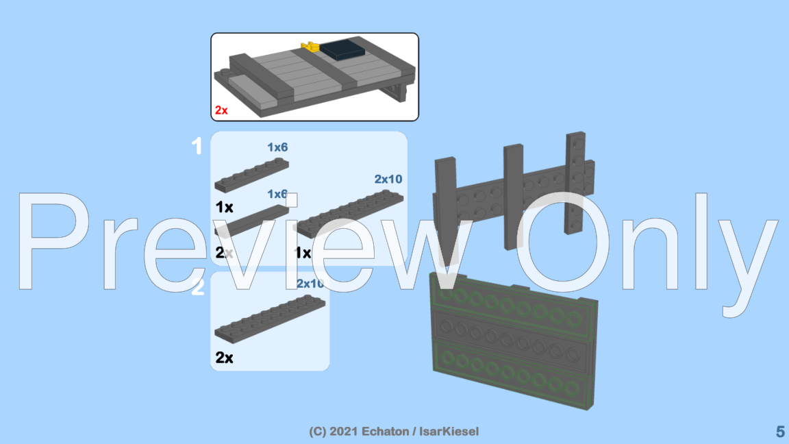 LEGO MOC 4-Wheel Open Wagon (SNOT, gray, 6 studs high, 8 studs wide) by ...