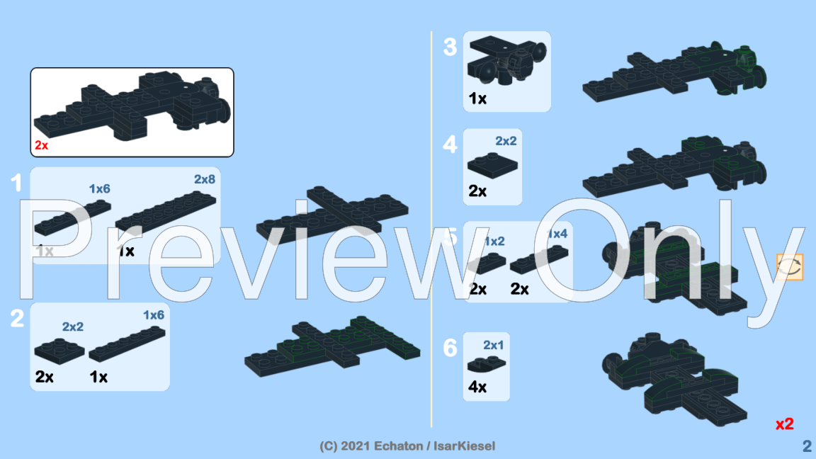 LEGO MOC 4-Wheel Stake Wagon (SNOT, red, 8 studs wide) by Echaton ...