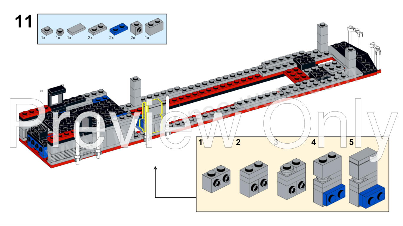 LEGO MOC 1:48 Caltrain MP36PH by NonsenseWars | Rebrickable - Build ...