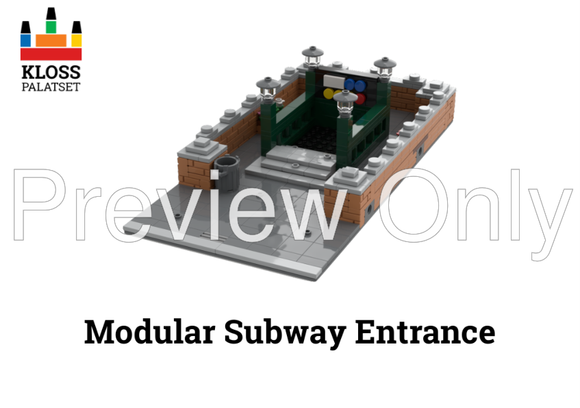 Lego Moc Modular Subway Entrance By Klosspalatset Rebrickable Build