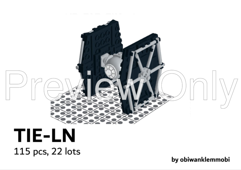 Lego Moc Micro Series Tie Ln 1128 By Obiwanklemmobi Rebrickable