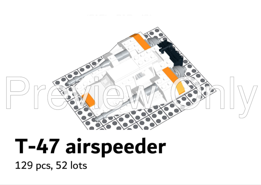 Lego Moc T 47 Airspeeder By Obiwanklemmobi Rebrickable Build With Lego