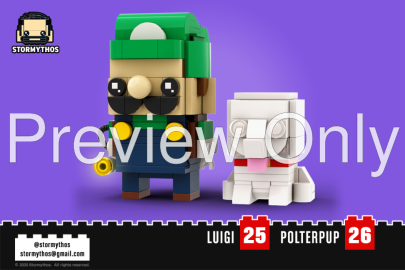LEGO MOC Luigi and Polterpup BrickHeadz by Stormythos | Rebrickable ...