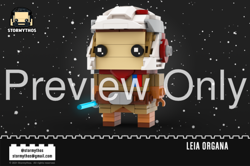 LEGO MOC Leia Organa BrickHeadz by Stormythos | Rebrickable - Build ...