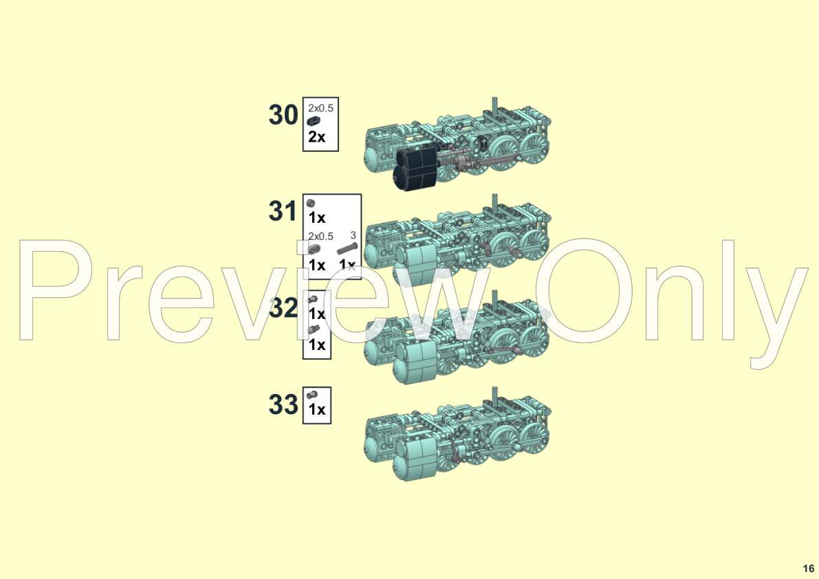 LEGO MOC Virginian 2-8-8-8-4 Triplex "700" by Barduck | Rebrickable ...