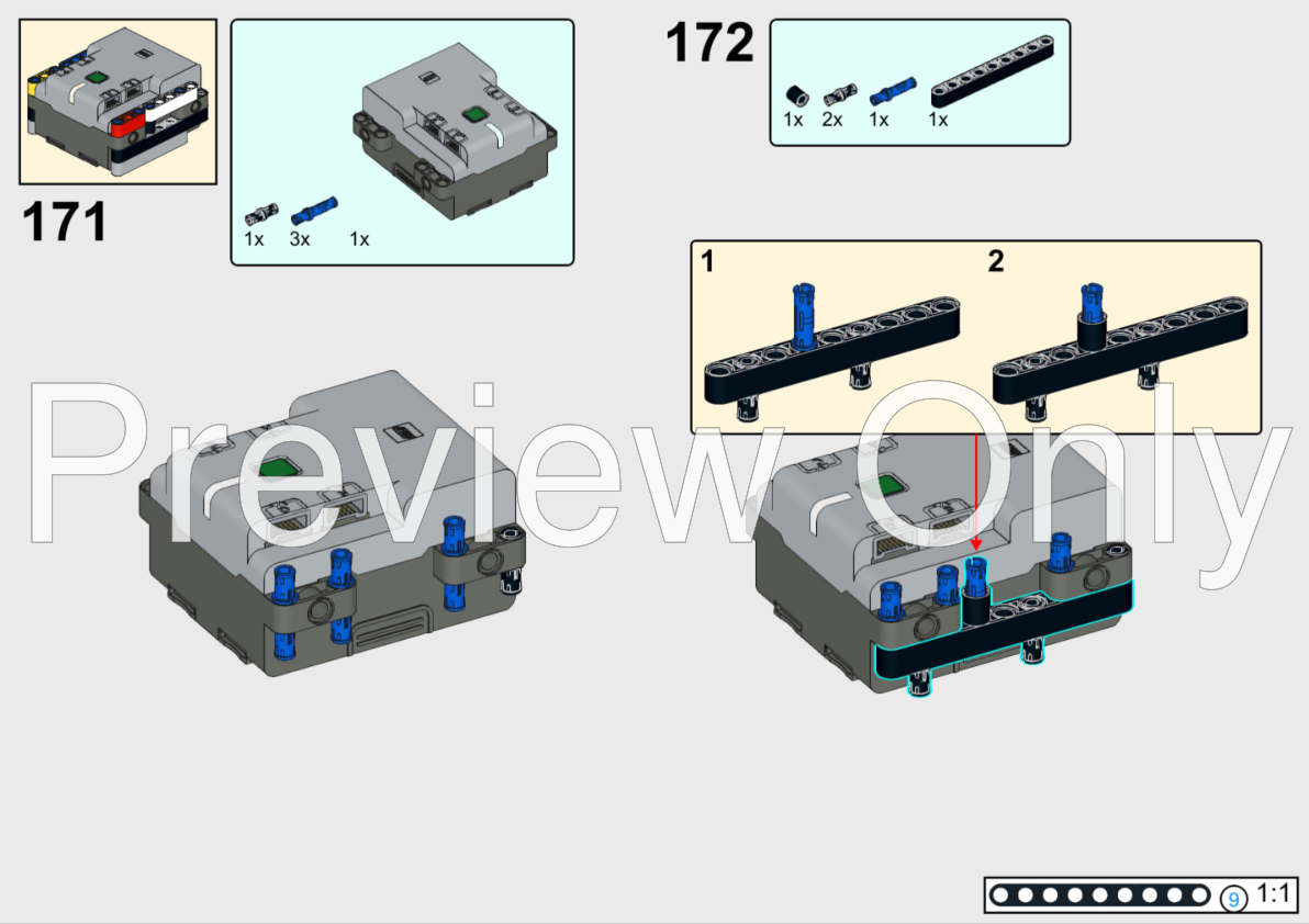 LEGO MOC Control+ Remote Controlled Semi Truck Red/Black (Powered Up ...