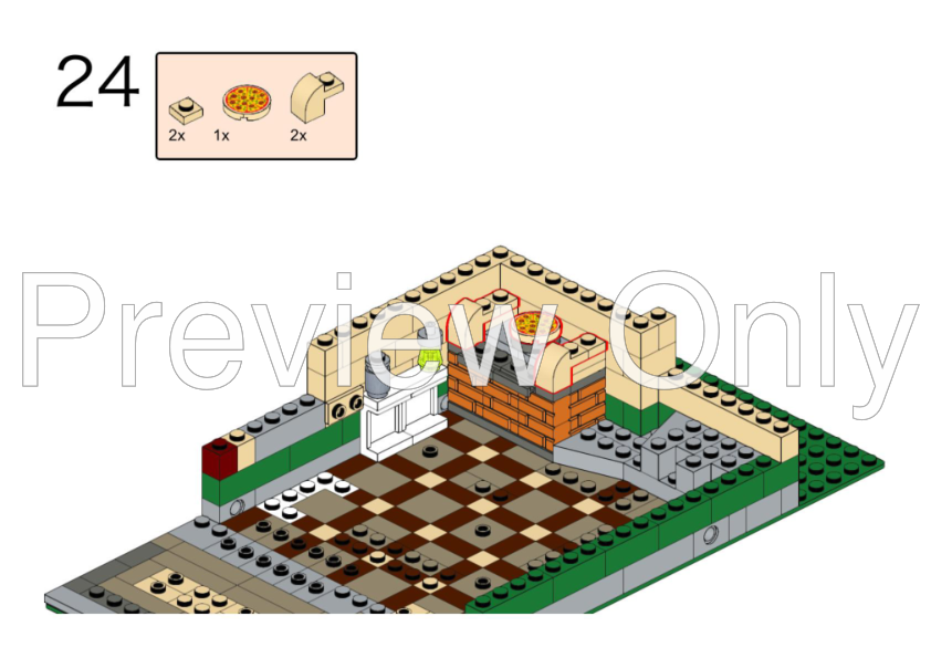 LEGO MOC Modular The Italian Restaurant by HannibalJoost | Rebrickable ...