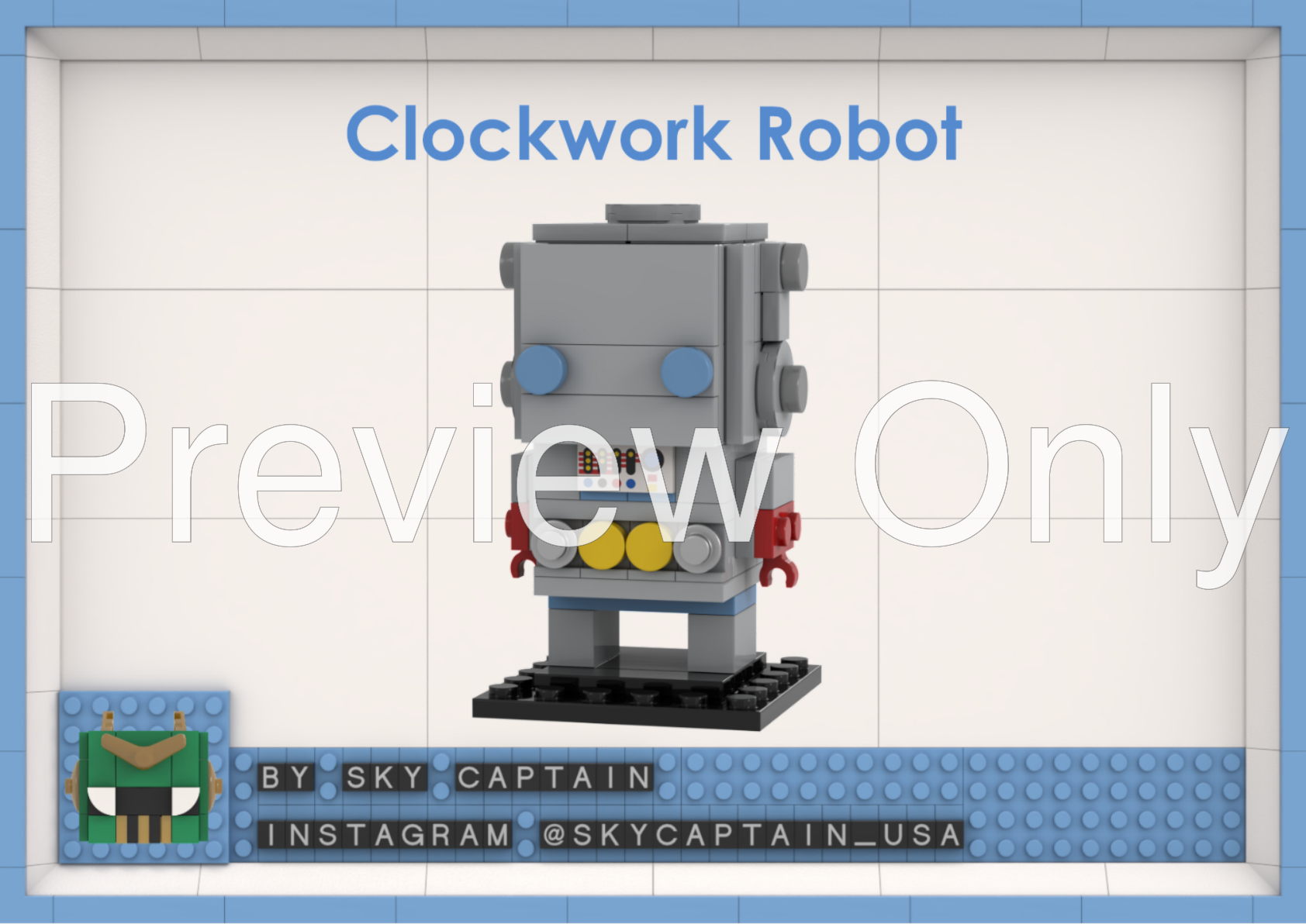 Lego Moc Clockwork Robot By Skycaptain Rebrickable Build With Lego
