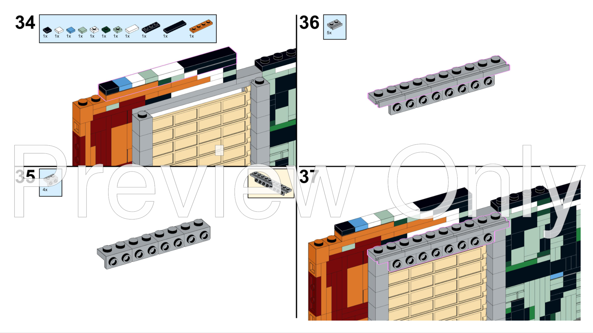 LEGO MOC graffiti wall by xiaowang | Rebrickable - Build with LEGO