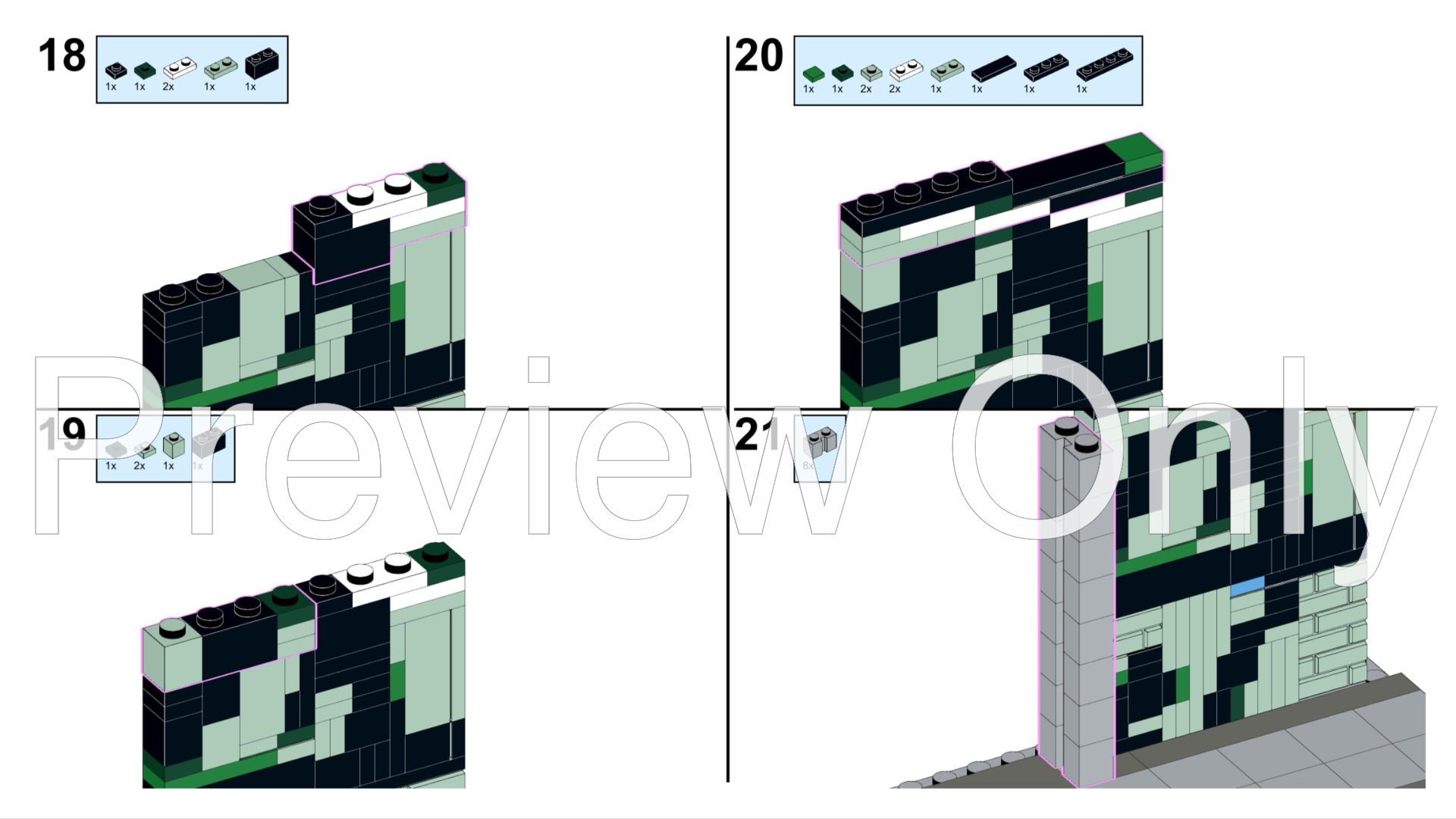 LEGO MOC-72381 graffiti wall by xiaowang | Rebrickable - Build with LEGO