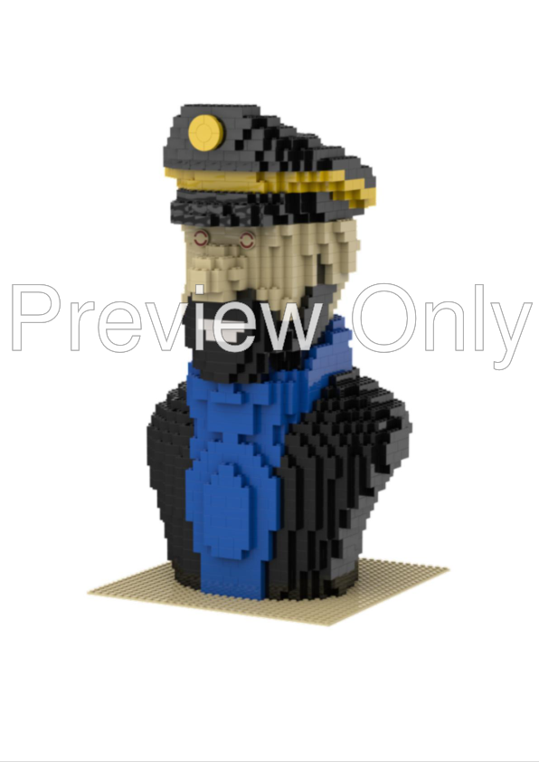Lego Moc Captain Archibald Haddock Bust Torso Statue By Joris310