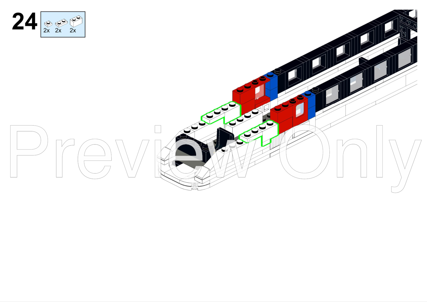 LEGO MOC Swiss Intercity Train "SBB ICN" RABDe 500 Locomotive / Engine ...