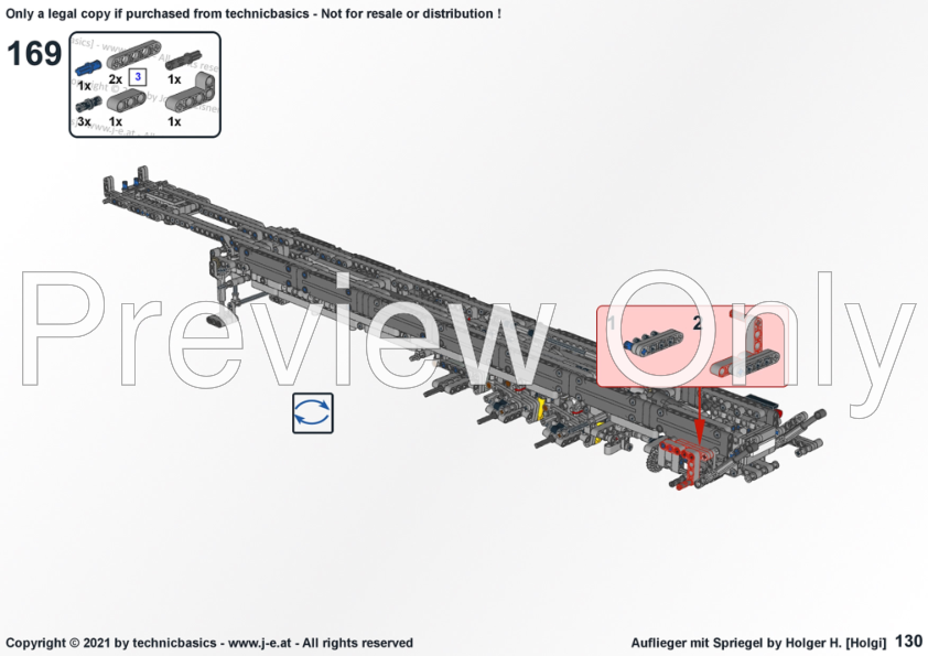 LEGO MOC Auflieger mit Spriegel (Trailer with struts) kompatibel zum ...