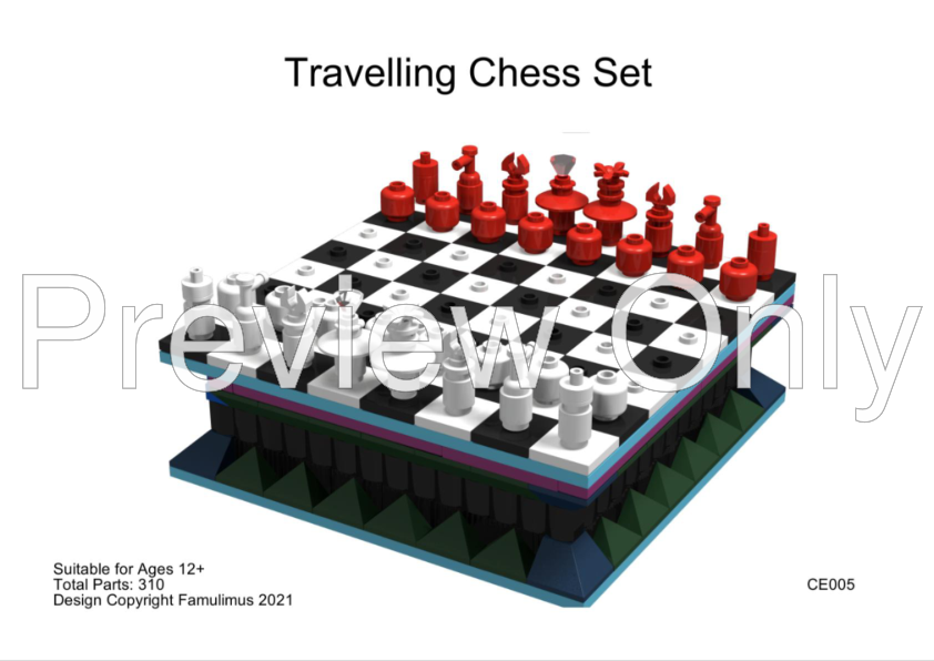 Lego Moc Travelling Chess Set By Famulimus Rebrickable Build With Lego