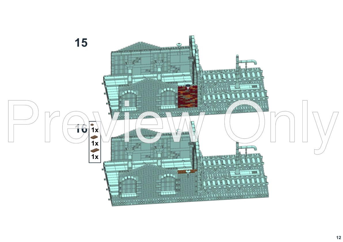 LEGO MOC Two-bay engine shed - weathered by Barduck | Rebrickable ...