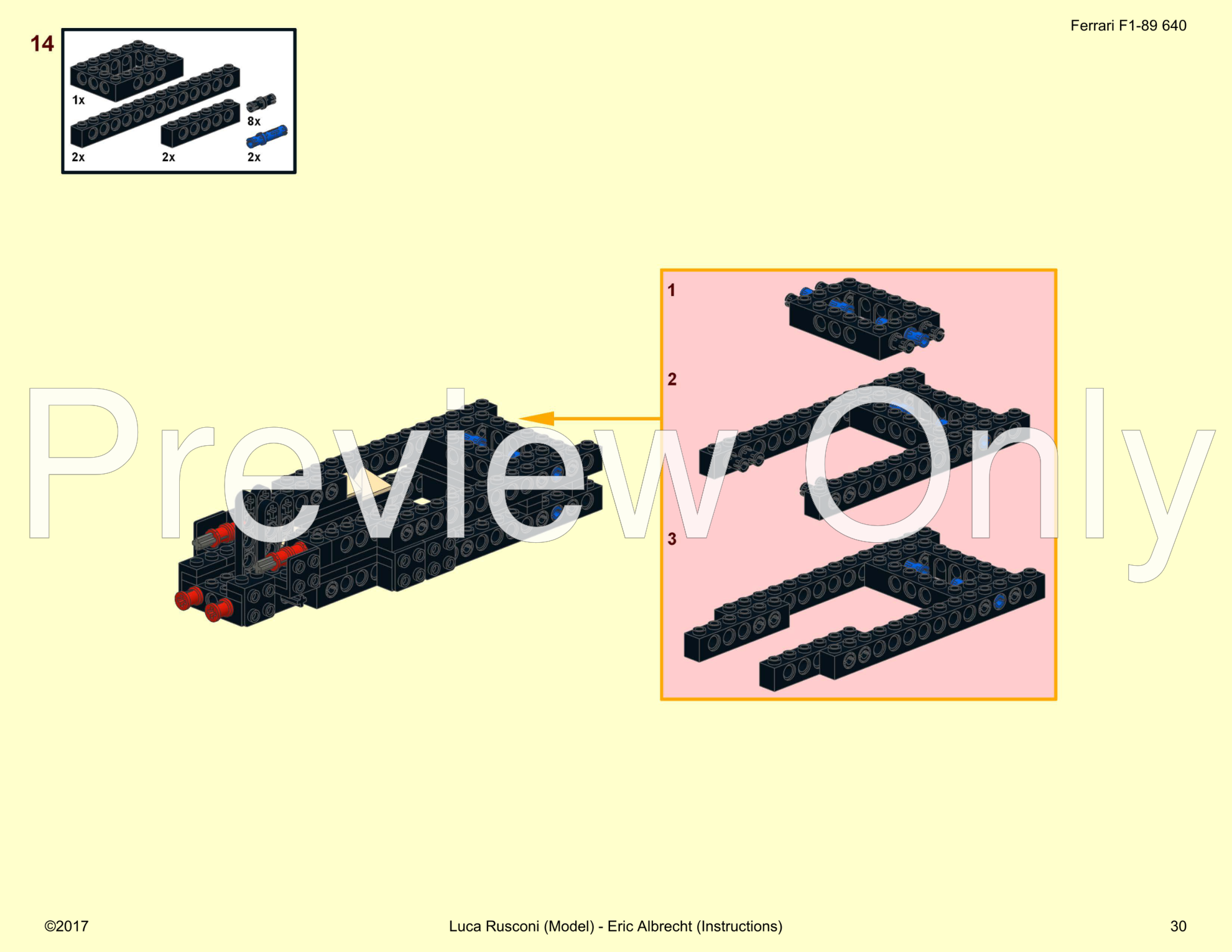 LEGO MOC Ferrari 640 F1-89 - scale 1:8 by RoscoPC | Rebrickable - Build ...