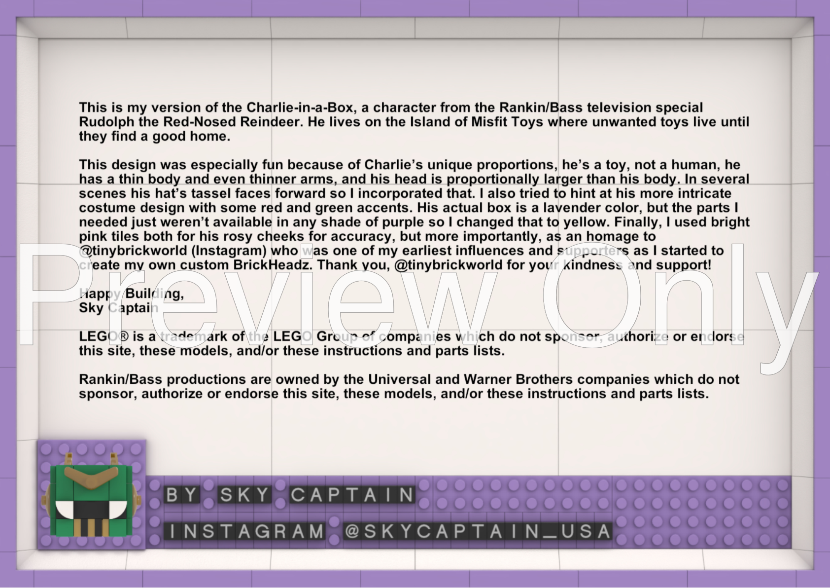 LEGO MOC Charlie in a Box by SkyCaptain | Rebrickable - Build with LEGO