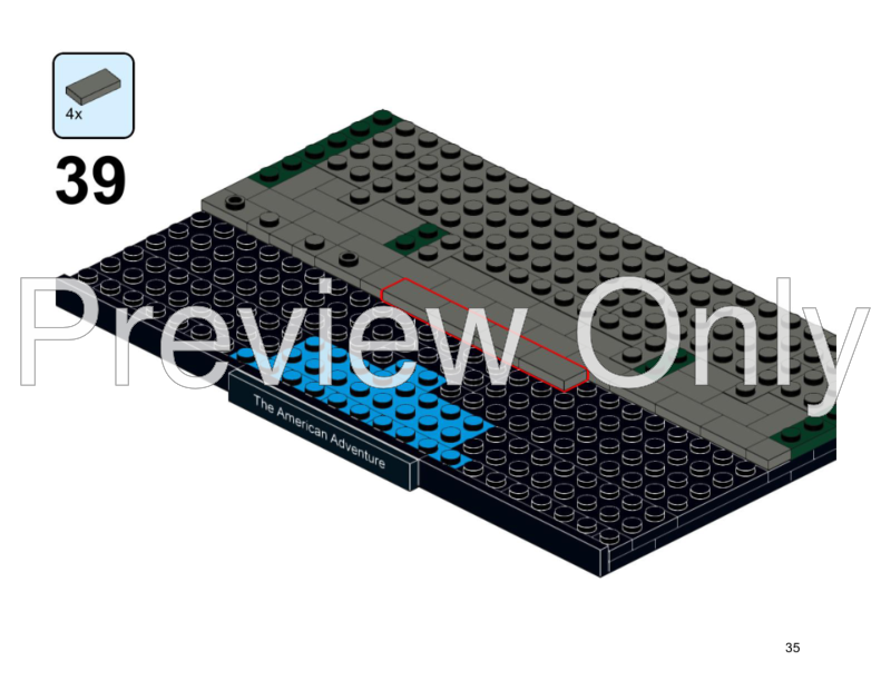 LEGO MOC Epcot - USA by NorseBrothers | Rebrickable - Build with LEGO