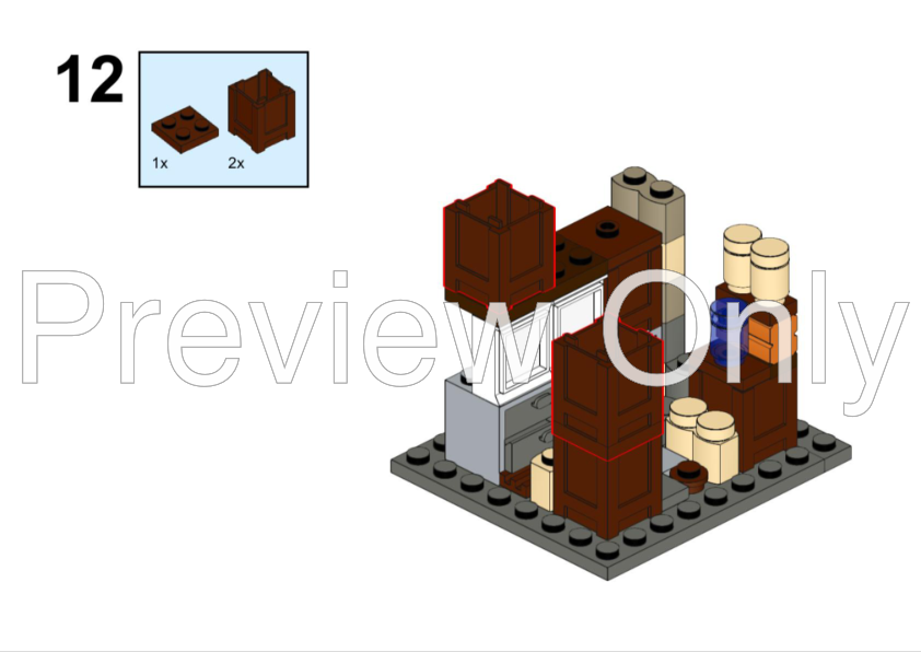 LEGO MOC Big Diorama: Part 3 Outhouse Storage by Famulimus ...