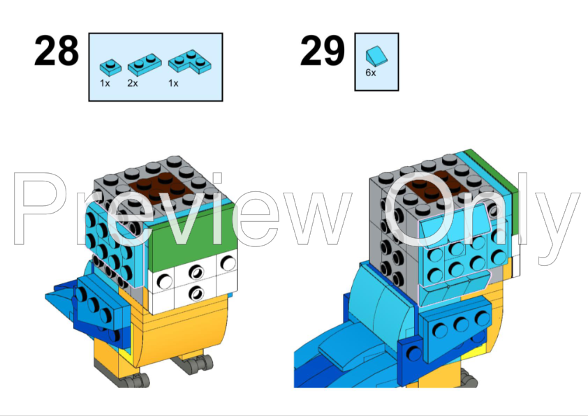 LEGO MOC Macaw Brickheadz pack by HylianHerald | Rebrickable - Build ...