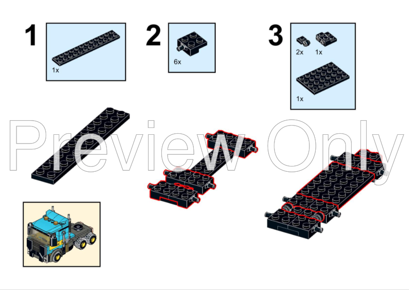 LEGO MOC Semi-trailer truck by LeFisch | Rebrickable - Build with LEGO