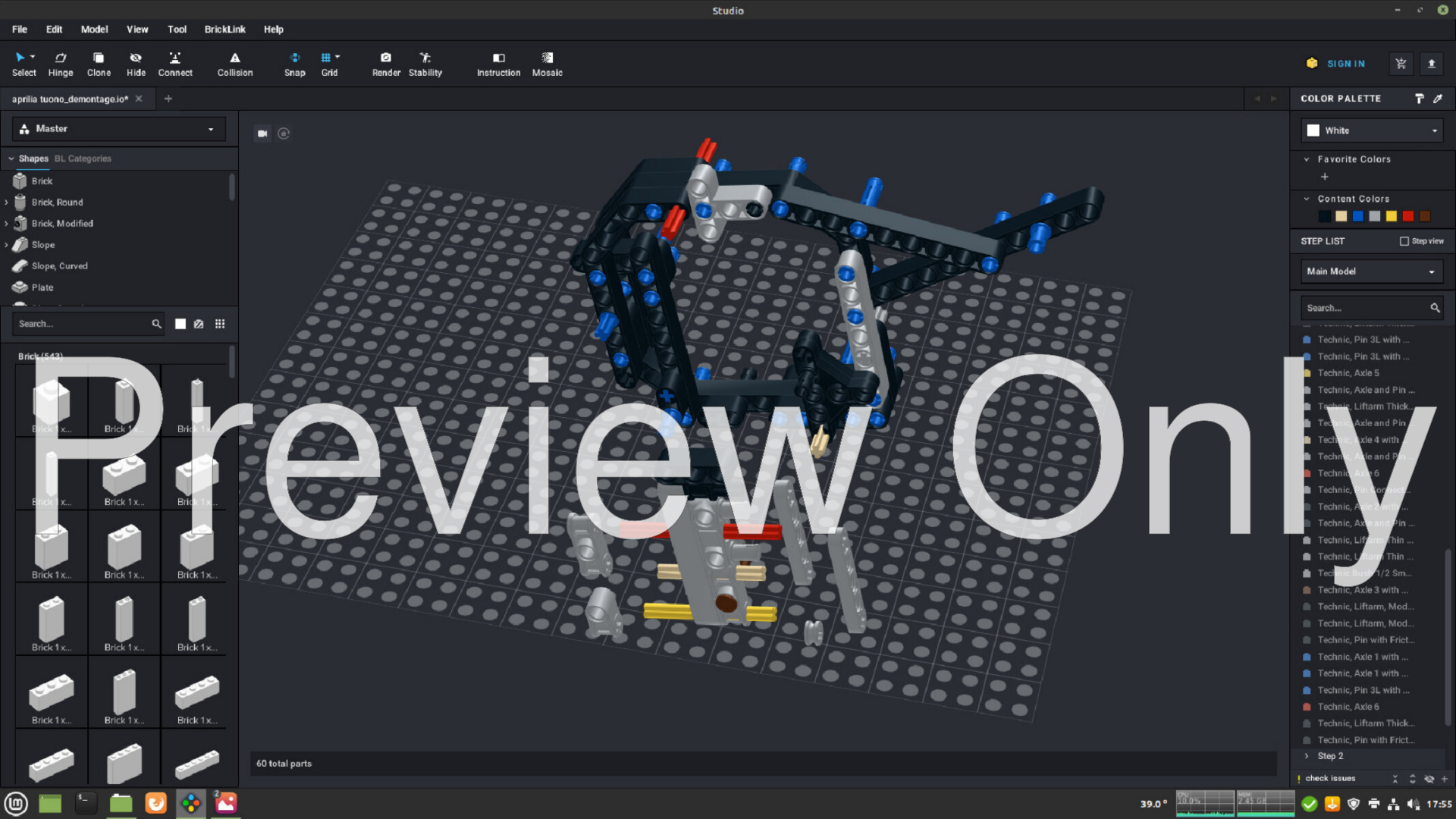 LEGO MOC APRILIA Tuono by MOC NEMOOZ | Rebrickable - Build with LEGO