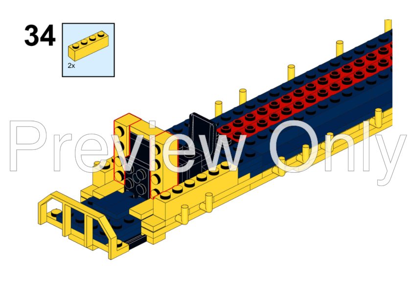 LEGO MOC GP30 Santa Fe diesel locomotive train by josszo | Rebrickable ...