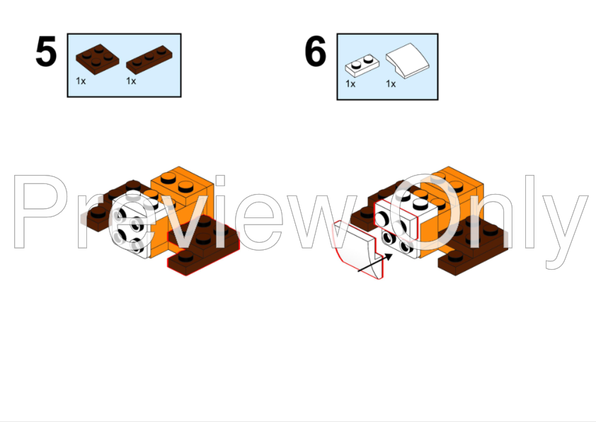 LEGO MOC Red Fox Brickheadz by HylianHerald | Rebrickable - Build with LEGO