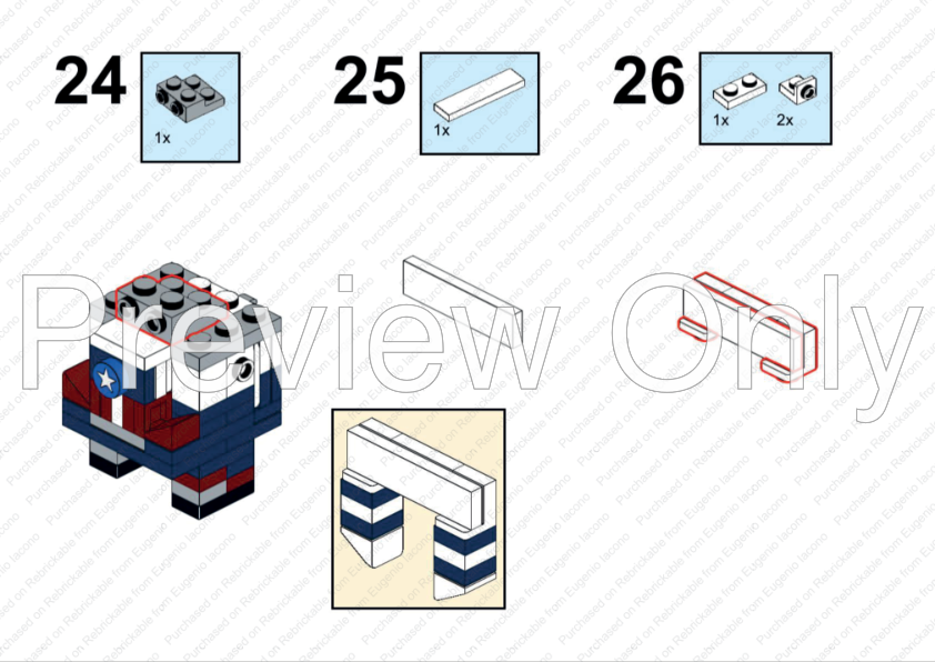 LEGO MOC Captain America (Sam Wilson) Brickheadz LEGO MOC - Marvel ...