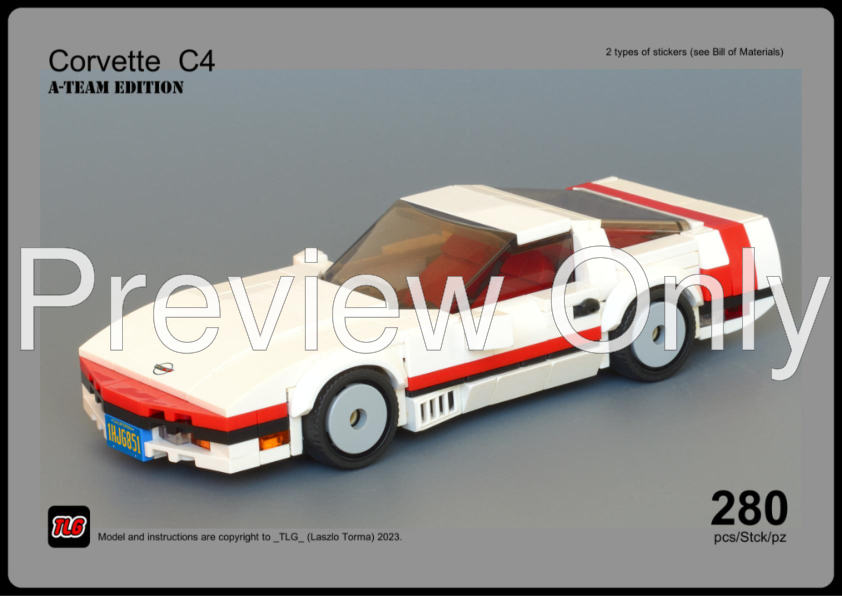 LEGO MOC Corvette C4 (Big Lebowski) by _TLG_ | Rebrickable - Build with ...