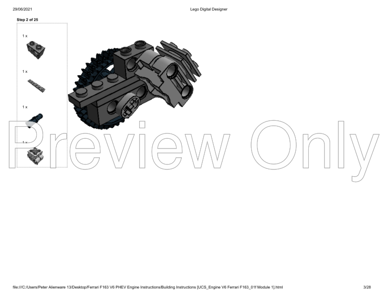 LEGO MOC Ferrari F163 UCS 2,992cc V6 Turbo PHEV Engine - UCS Expert 1: ...