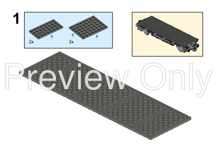 Lego Moc Stake Wagon Flat Wagon 2 Axles By Langemat Rebrickable