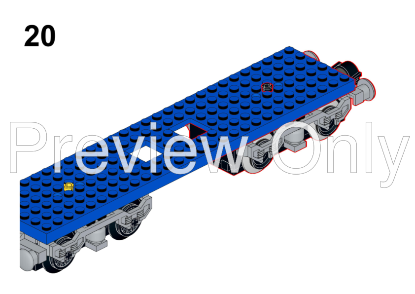 LEGO MOC Santa Fe Super Chief blue locomotive Train B unit by josszo ...