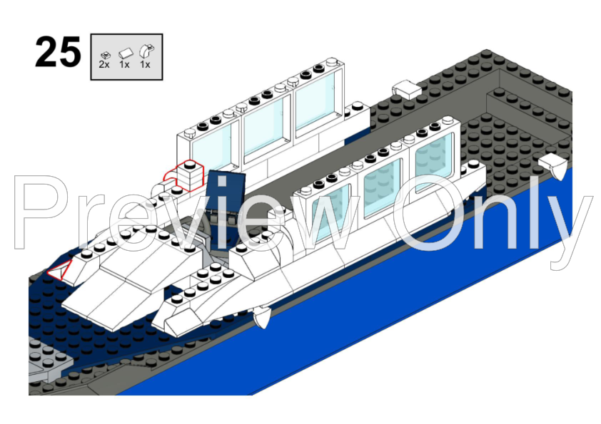LEGO MOC Motor Yacht "Rockerfeller" Flybridge Cruiser - Blue/White ...