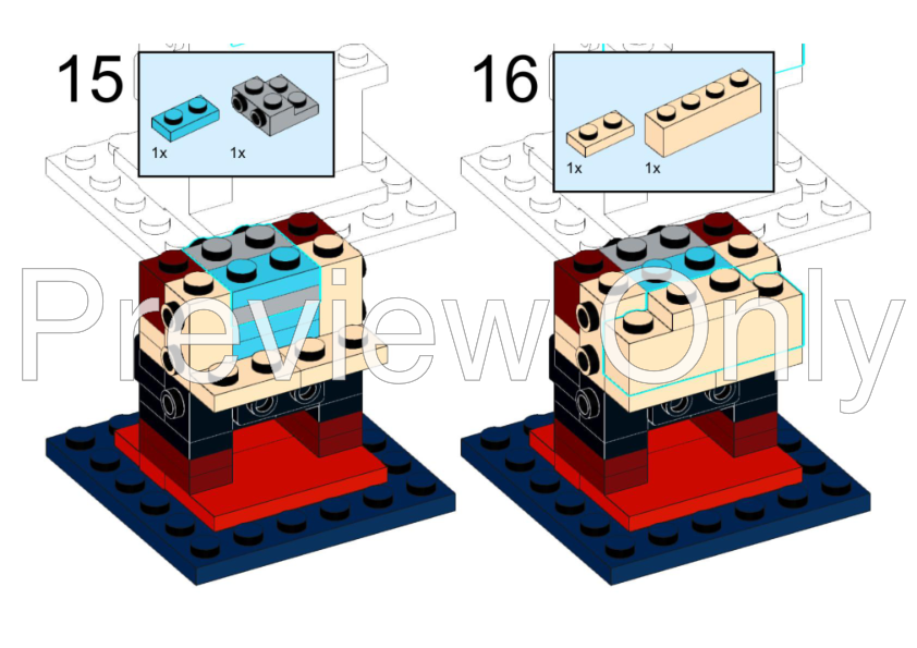 LEGO MOC Eijiro Kirishima & Rikido Sato - My Hero Academia BrickHeadz ...