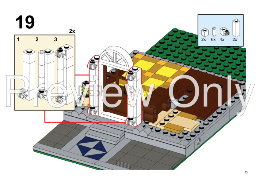LEGO MOC BOOKS BIRCH shop & office by mildr | Rebrickable - Build with LEGO