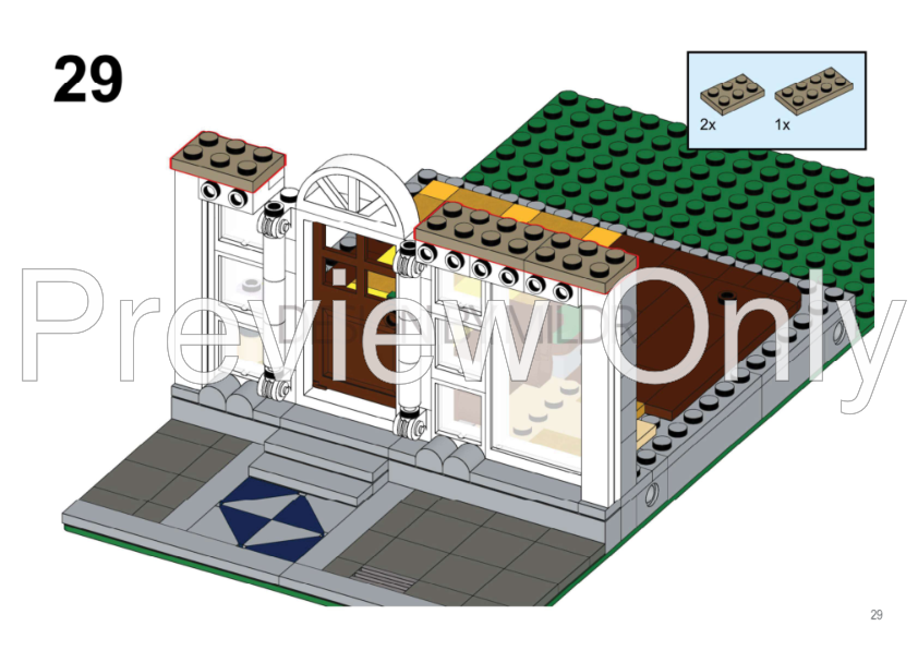 LEGO MOC BOOKS BIRCH shop & office by mildr | Rebrickable - Build with LEGO