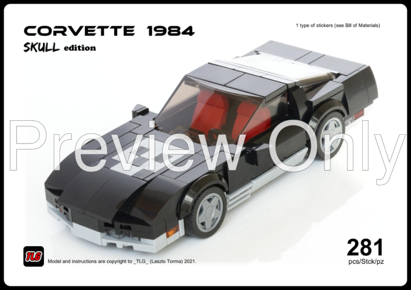 LEGO MOC Corvette C4 - Skull edition by _TLG_ | Rebrickable - Build ...