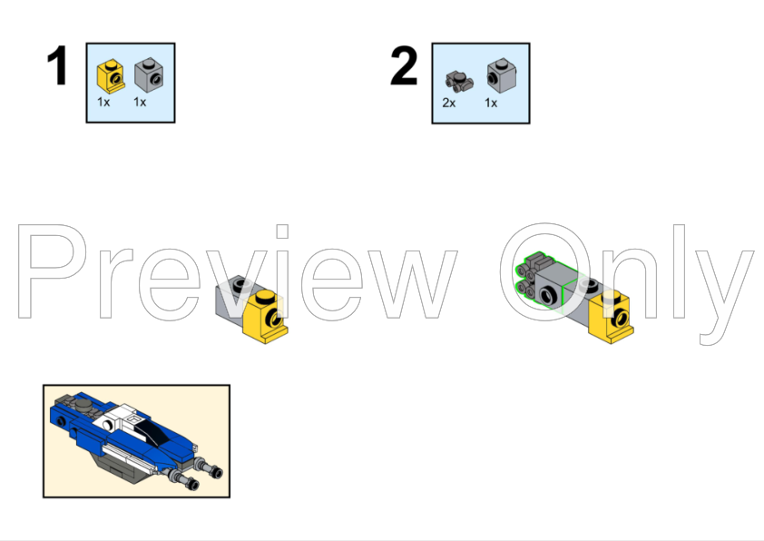 Lego Moc U Wing Fighter Micro Scale By Xigphir Rebrickable Build